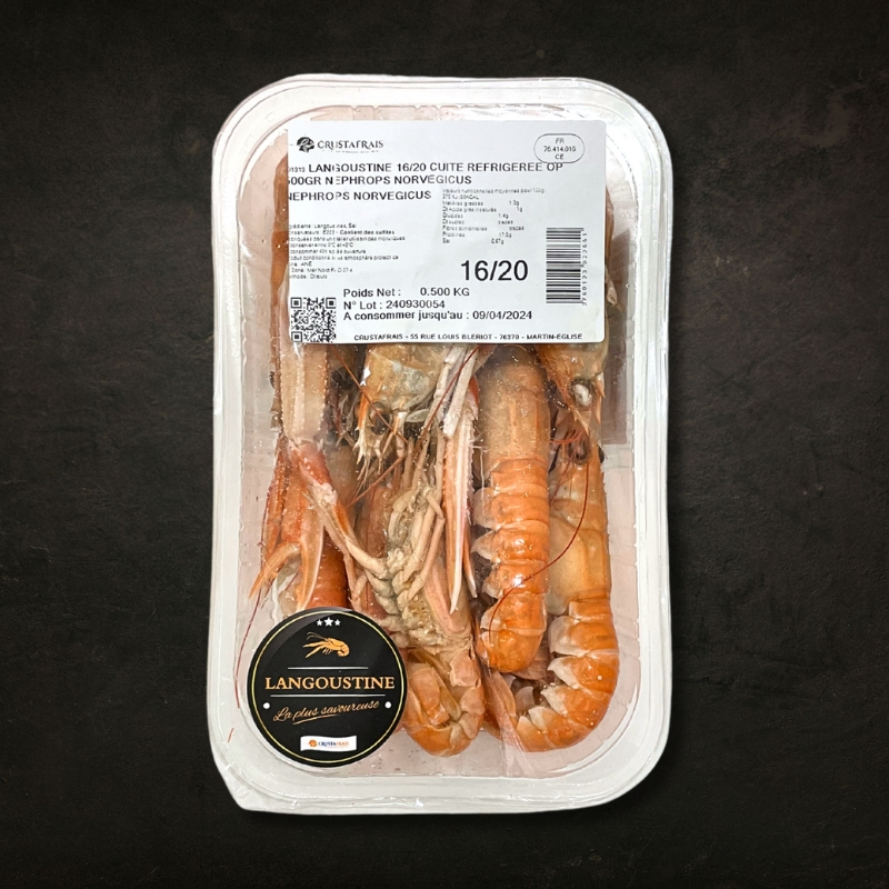 Langoustine cuite 16/20 500g - Carré de Boeuf Rungis